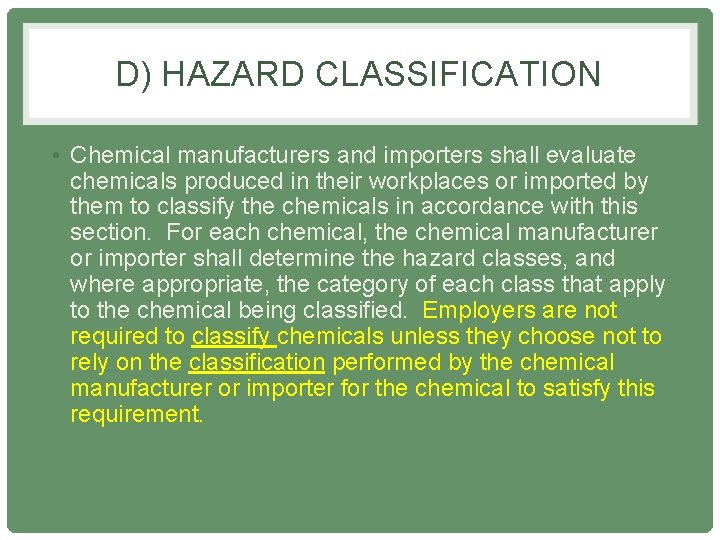 HAZARD COMMUNICATION OSHA 29 CFR 1910 1200 2
