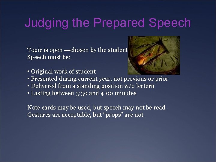 USAD Speech Judges Training Goals of Judges Training