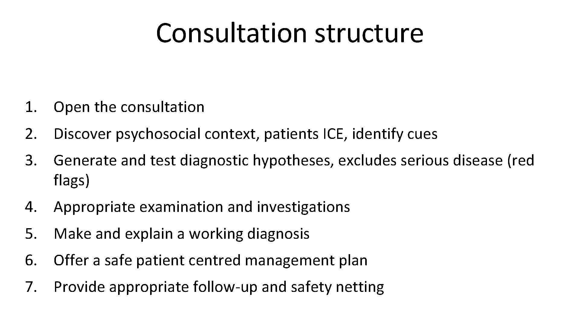 Consultation skills for RCA Consultation behaviour Why do