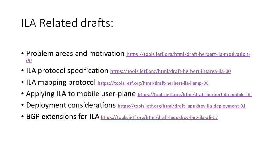 Identifier Locator AddressingILABOF 101 th IETF London Nov