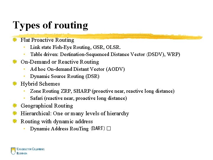 Introduction to Wireless AdHoc Networks Routing Michalis Faloutsos