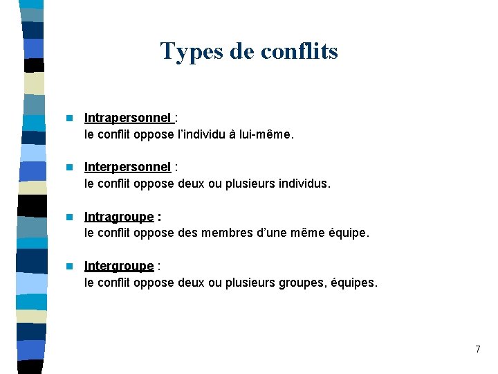 Gestion des conflits Pourquoi et comment 1 Formation