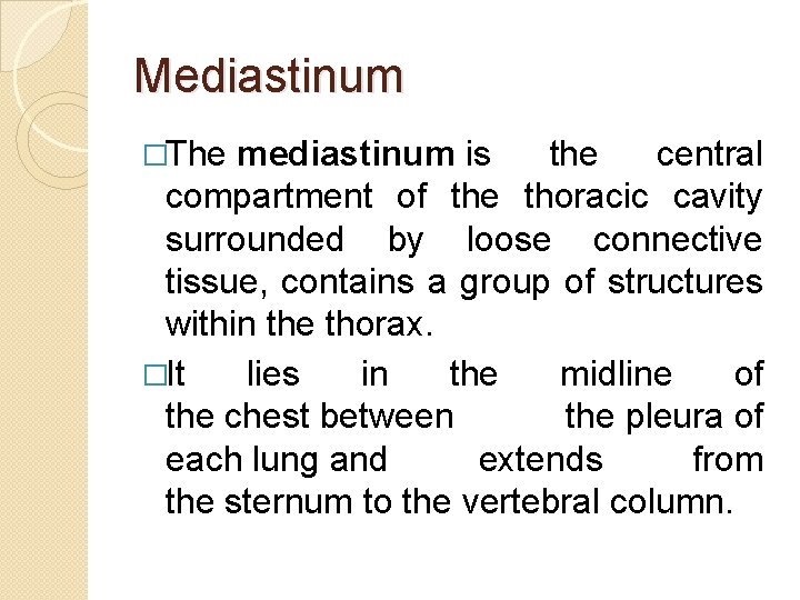 Imaging of mediastinum Mikhail Liubchak Radiologist MSc EDIR