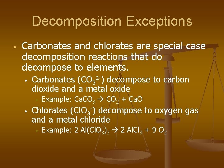 Chemical Reactions Chemistry I Chapter 10 Types of