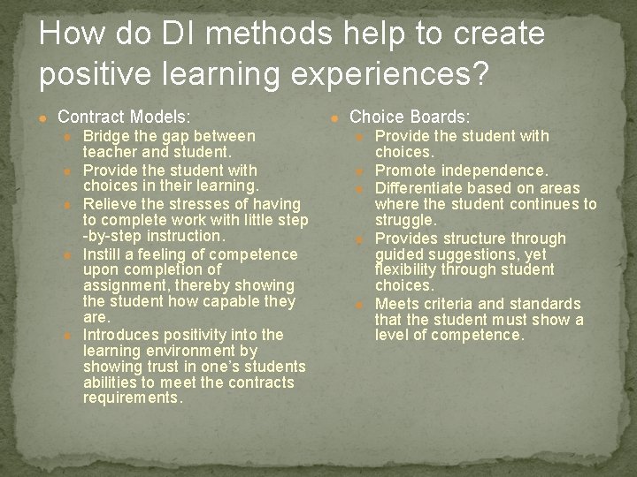 Creating Positive Learning Environments Through Differentiated ...