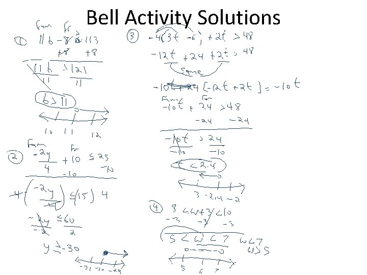 Bell Activity Solutions Bell Activity Solutions Vocabulary Review