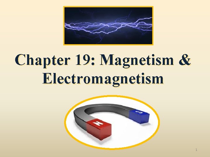 Chapter 19 Magnetism Electromagnetism 1 Section 1 The