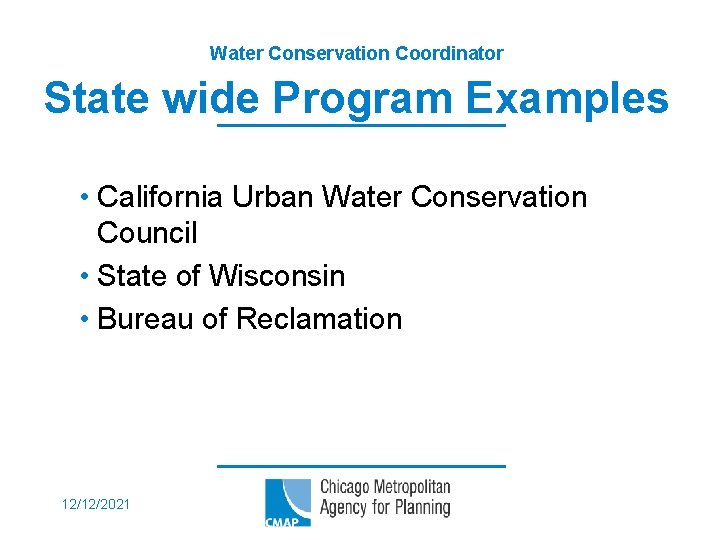Water Conservation BMPs The Conservation Coordinator RWSPG Meeting