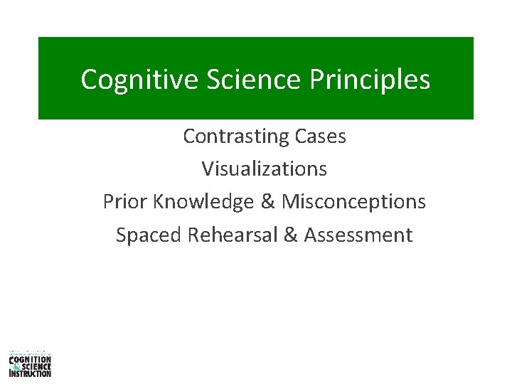 Cognitive Science Principles Contrasting Cases Visualizations Prior ...