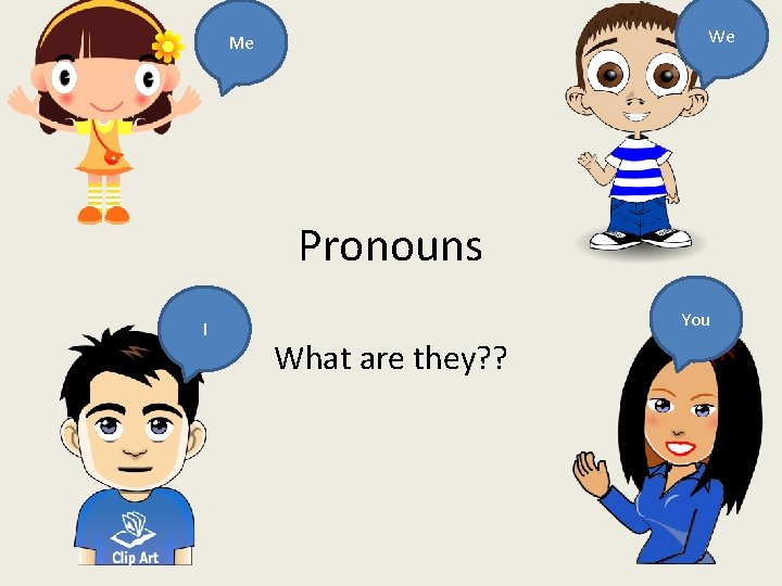 We Me Pronouns I You What are they