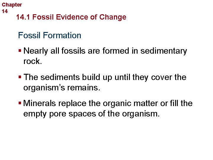 Fossils and Geologic Time IT IS TIME TO