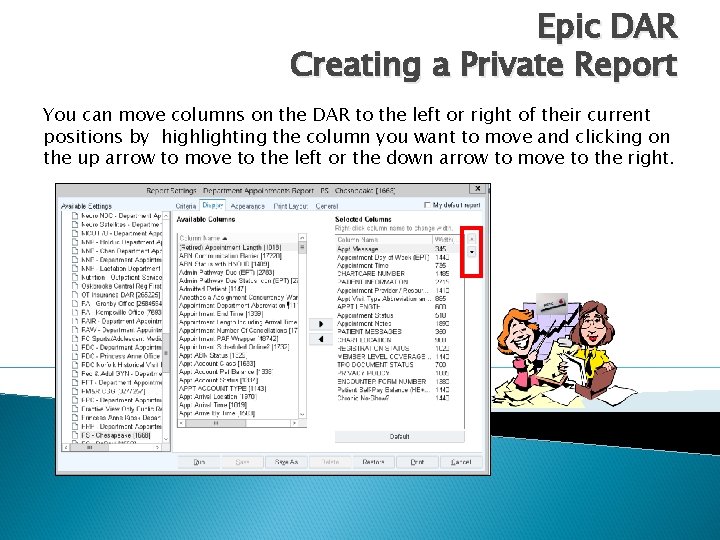 Lesson 6 Epic DAR Creating a Private Report