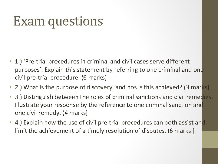 How Civil Procedure allows for FAT How civil