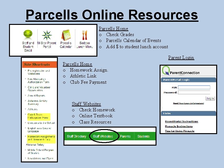 Welcome 6 th Grade Parents Parcells Middle School