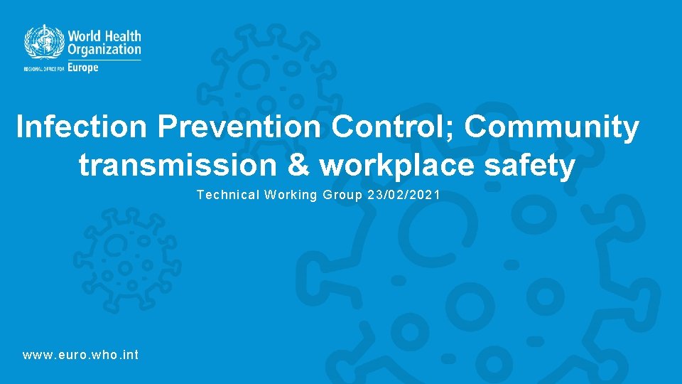 Infection Prevention Control Community transmission workplace safety ...