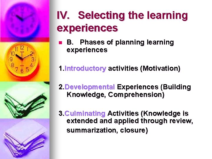 Planning for Instruction Unit Planning Chapter 9 I