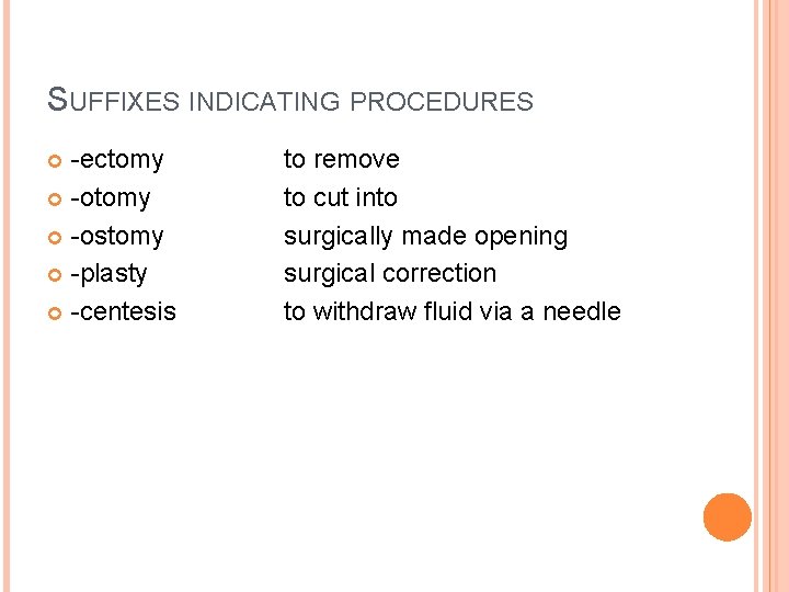 MEDICAL TERMINOLOGY Introduction Vocabulary Chapter 1 ORIGIN OF