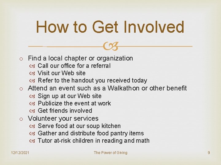 The Power of Giving Making a Difference Every