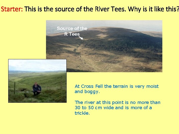 Starter This is the source of the River