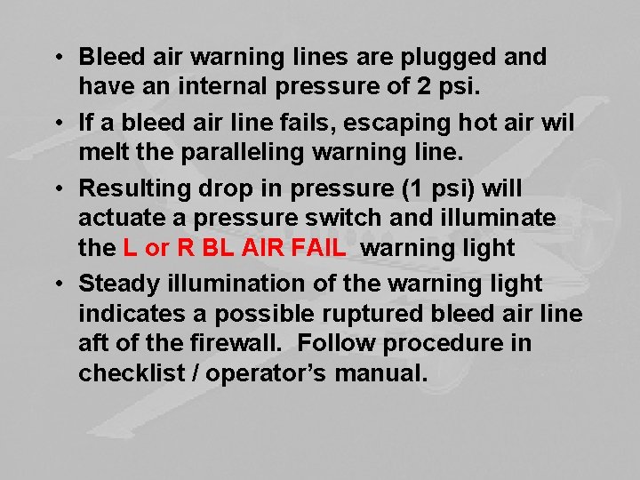 BLEED AIR PNEUMATIC AND VACUUM SYSTEMS Pneumatic air