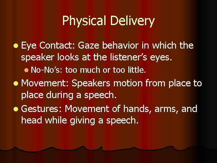 Elements of Delivery What to do and not