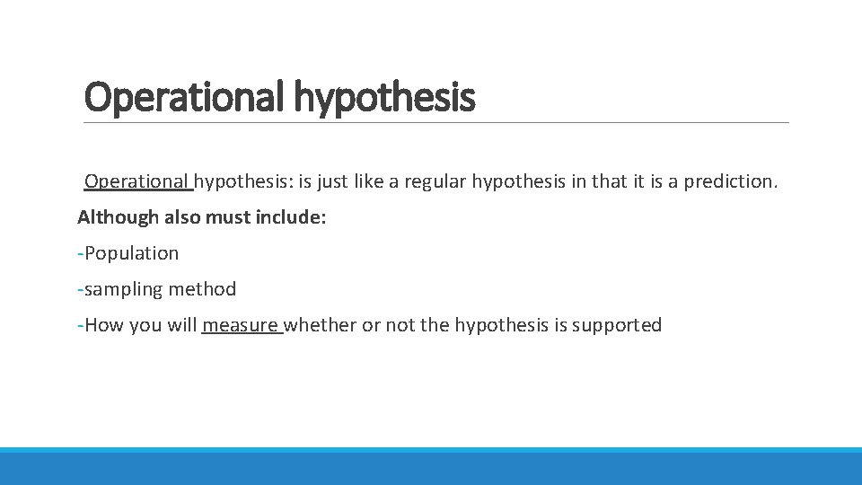 Experimental Research Methods YEAR 12 STAGE 34 PSYCHOLOGY