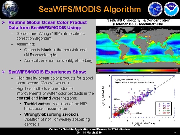 Ocean Color Remote Sensing for Coastal Regions Presented