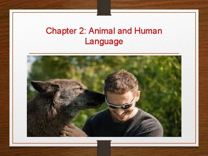 Chapter 2 Animal and Human Language What are