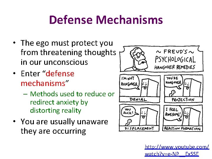 Psychodynamic Theory of Personality Defense Mechanisms The ego