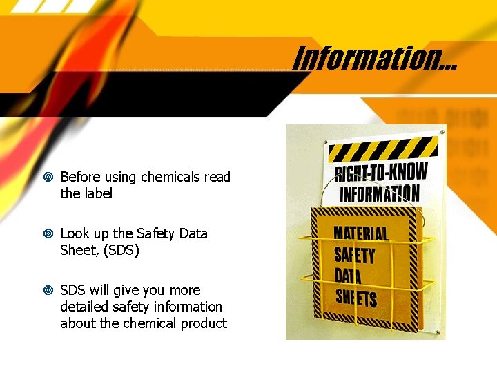 Shop Safety Hazardous Chemicals Chemicals Chemical products are