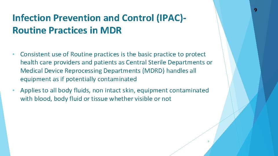 1 Safety in the Medical Device Reprocessing Department