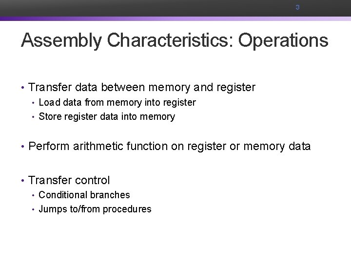 Lecture 7 Procedure Calls in Assembly CS 105