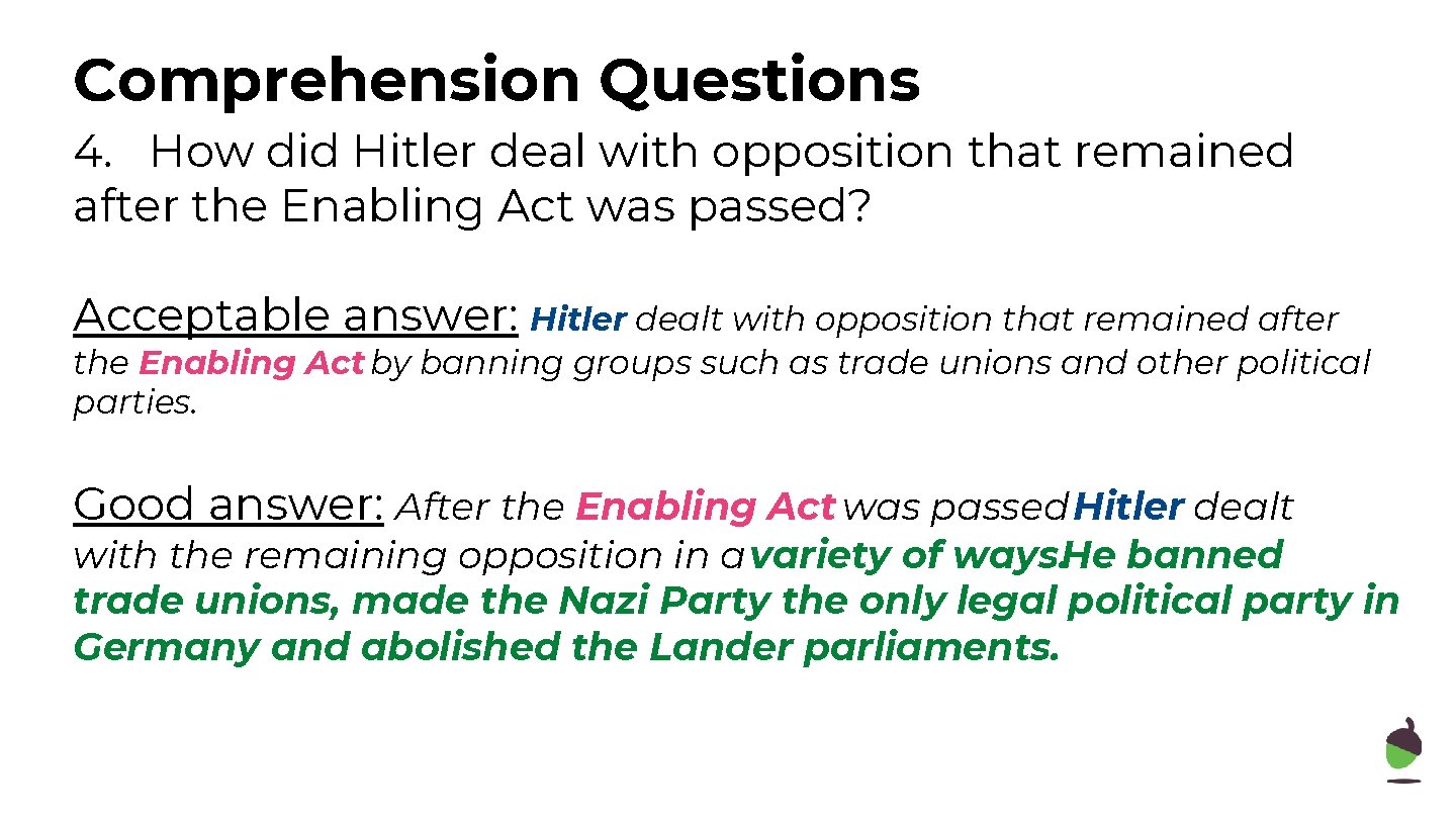 History Weimar and Nazi Germany Lesson 20 How