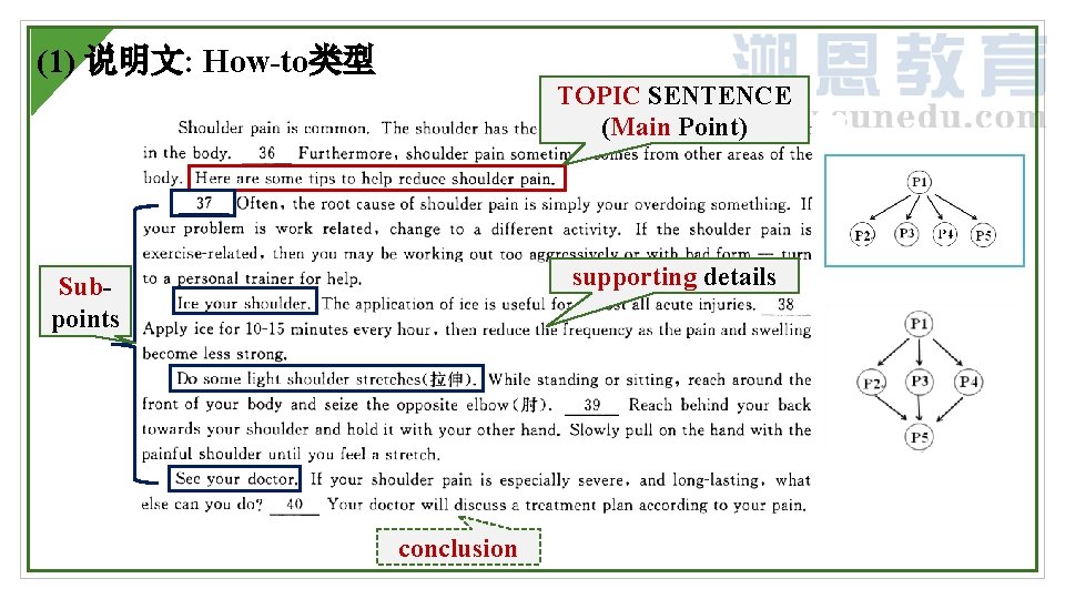 1 Howto TOPIC SENTENCE Main Point supporting details