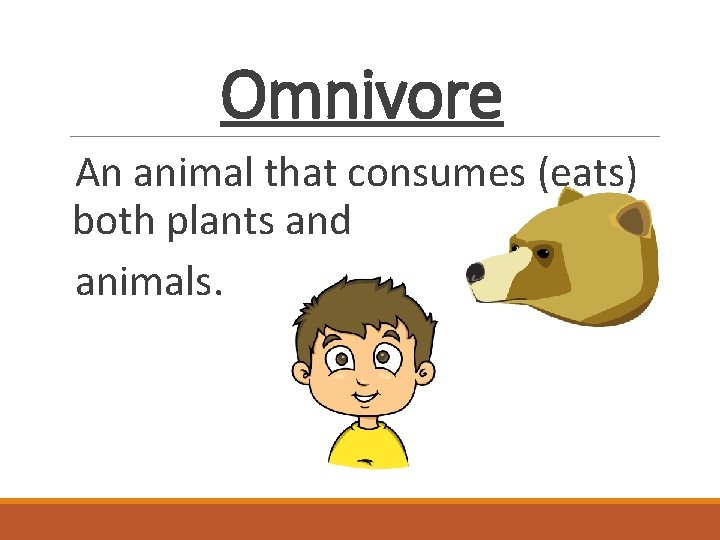 Ecology Vocabulary Please define the following words Omnivore