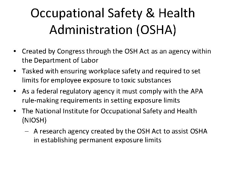 History of Environmental Law 1970 s The National