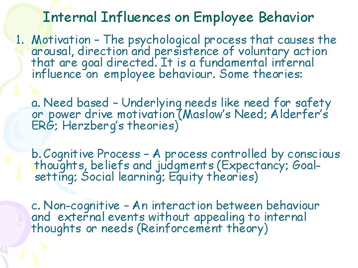 Influences on Employee Behavior Jayendra Rimal Introduction o