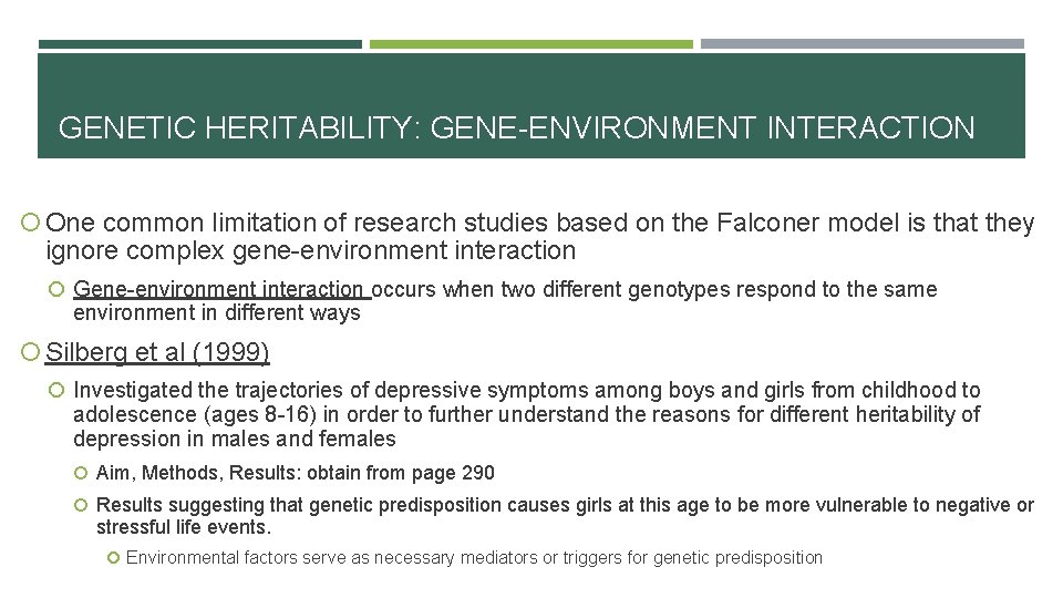 BIOLOGICAL EXPLANATIONS FOR DEPRESSION PAGES 288 294 WHAT