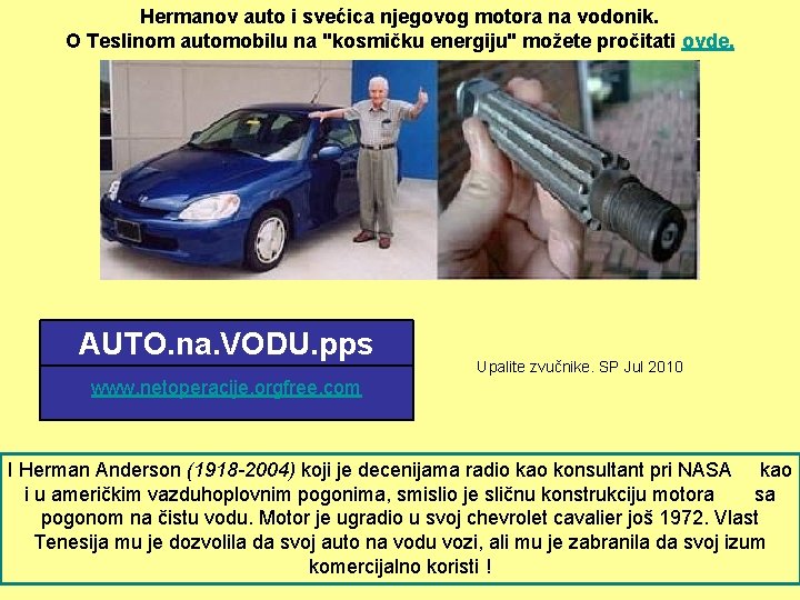 AUTO NA VODU NEETE VOZITI Izgleda da automobil