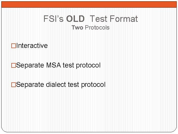 FSIs Arabic Speaking Test Model Choicebased approach ECOLT