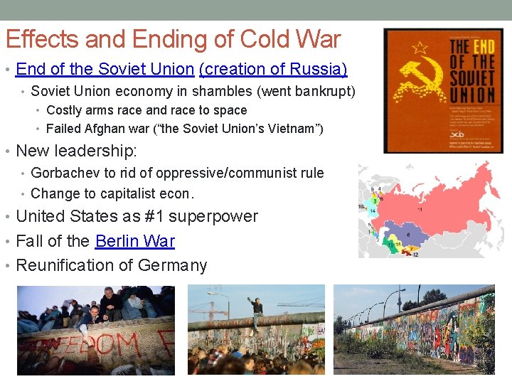 COLD WAR Mr Fisher US History 9 th