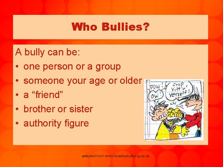 What To Do About Bullying adapted from www