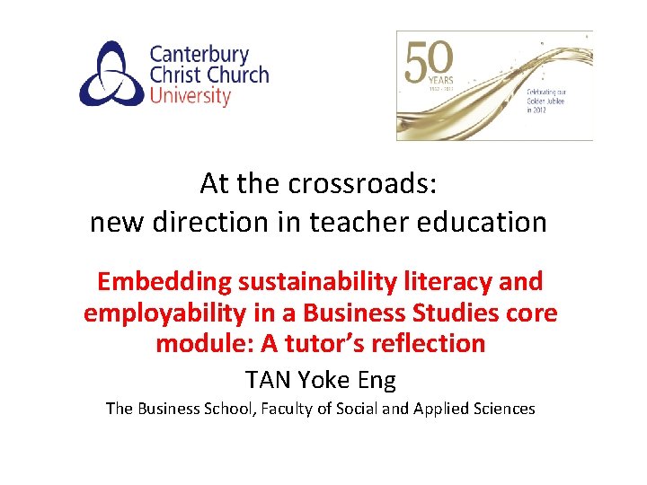 At the crossroads new direction in teacher education