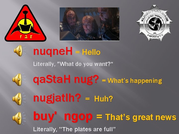 Klingon Hol 101 Beginning Klingon With special thanks