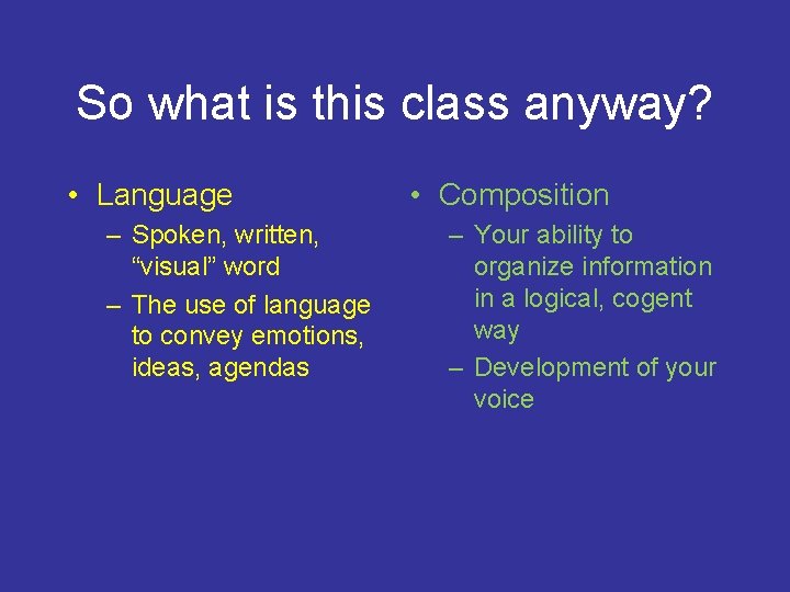 Welcome to 11 AP Language Composition Ways in