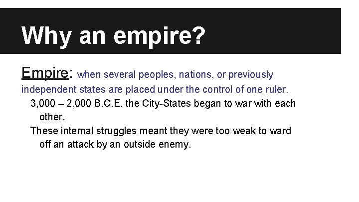 Rise of Empires Sumerians Akkadians Babylonians Question What