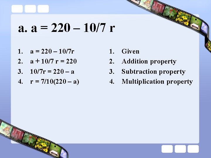 2 4 Reasoning with Properties of Algebra Goal