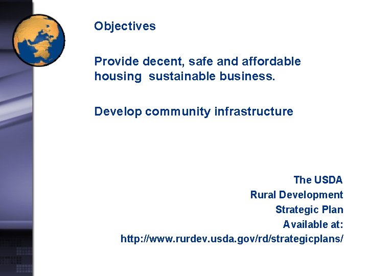 Goals and Objectives Sustainable Rural Development Discussion Here