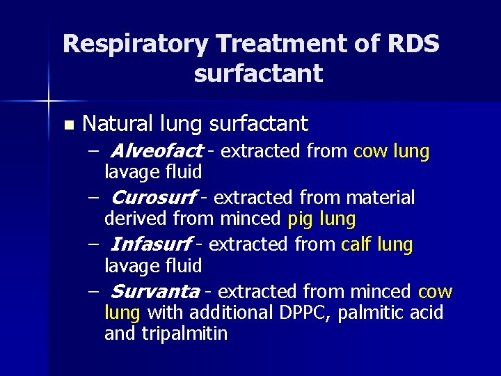 Respiratory Distress Syndrome or Hyaline Membrane Disease Dr
