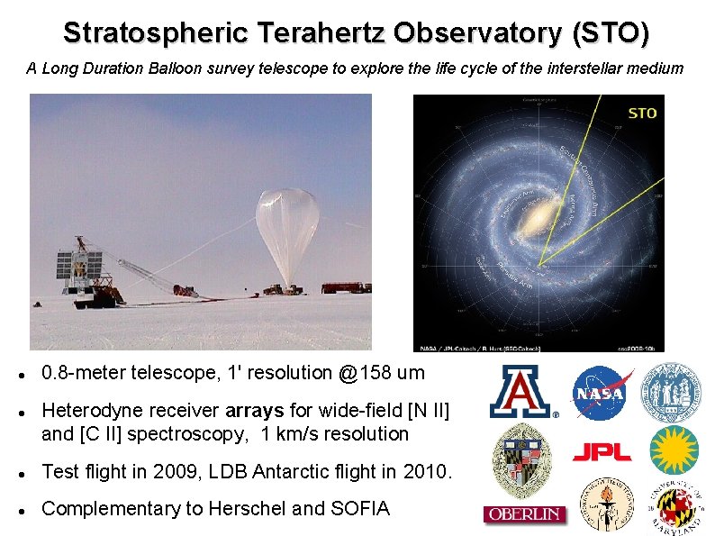 Stratospheric Terahertz Observatory STO A Long Duration Balloon